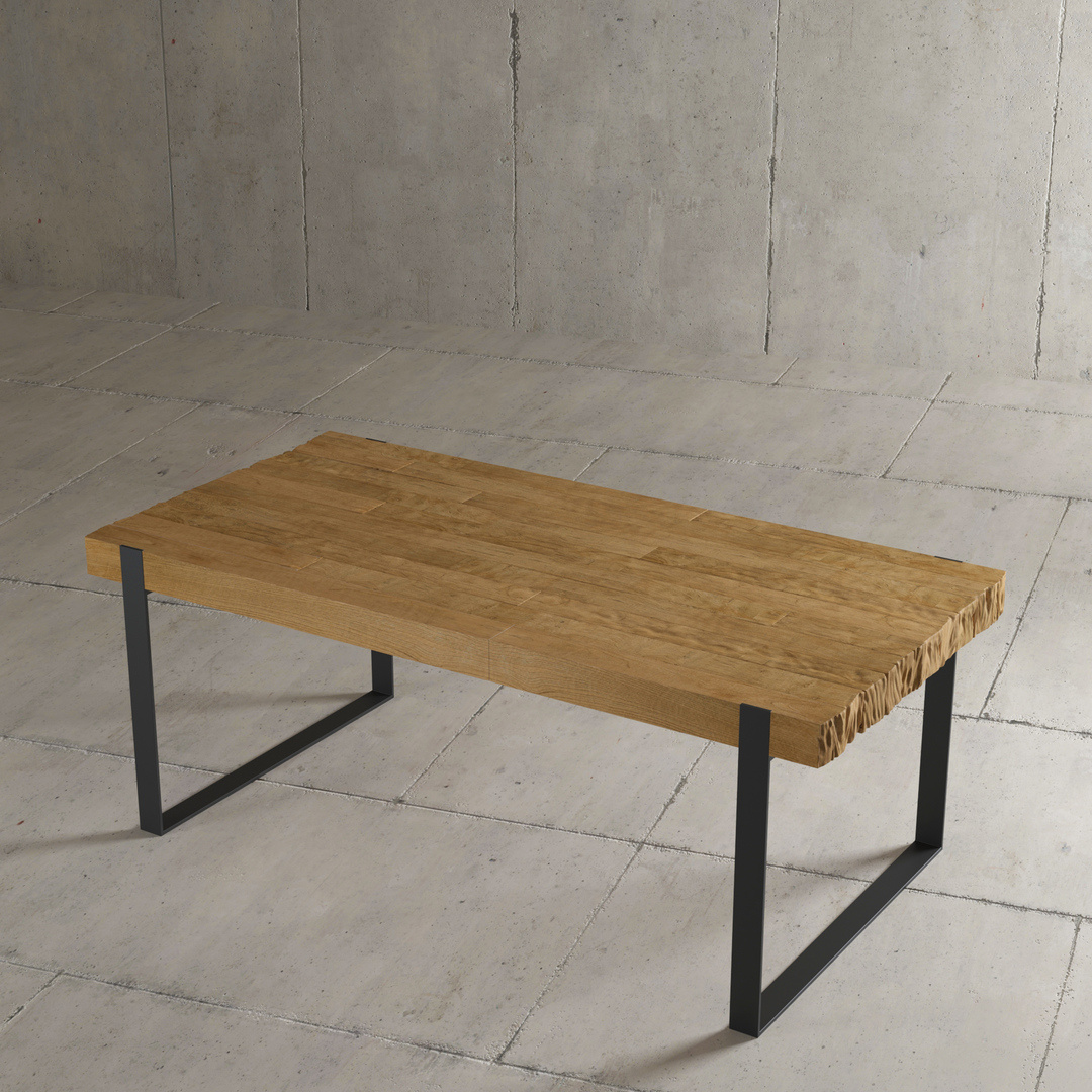 Hudson Dining Table - Natural Reclaimed Teak + Black Metal - Urban ...