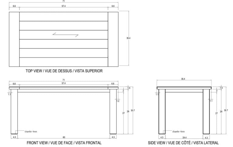 Villa 70" Dining Table Installation Guide - Urban Woodcraft