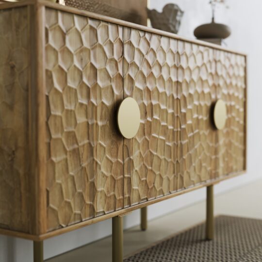 Luna Sideboard - Natural Mango Wood - Urban Woodcraft